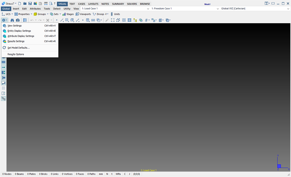 Straus7 Interface: Configuring the Display