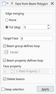 Geometry Tools: Face from Beam Polygon